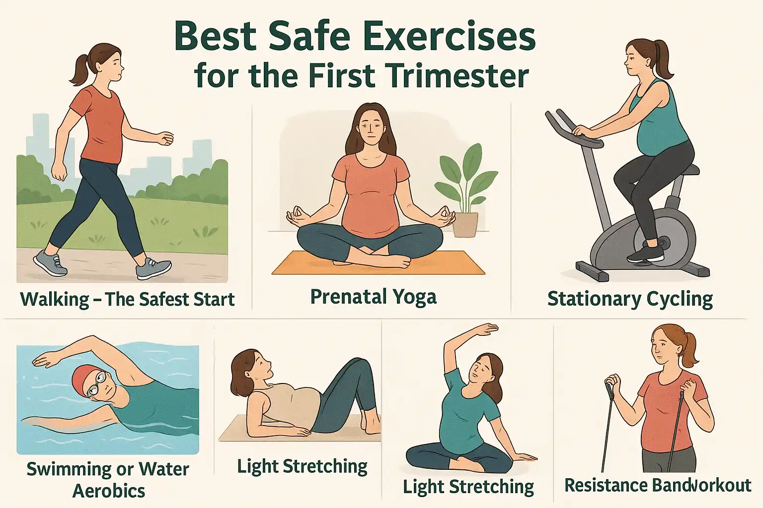 7 Tips for Safe Exercises for the First Trimester of Pregnancy | Expert ...